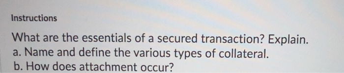 Solved Instructions What are the essentials of a secured | Chegg.com