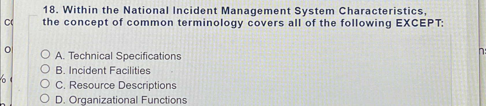 Solved Within the National Incident Management System | Chegg.com