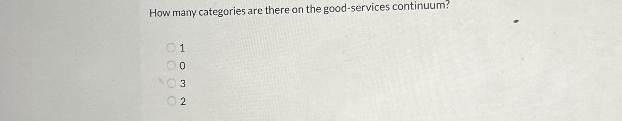 Solved How many categories are there on the good-services | Chegg.com