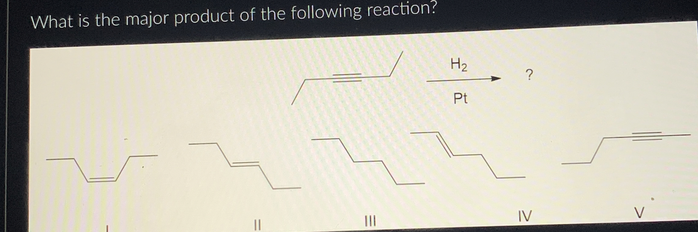 What is the major product of the following reaction? | Chegg.com