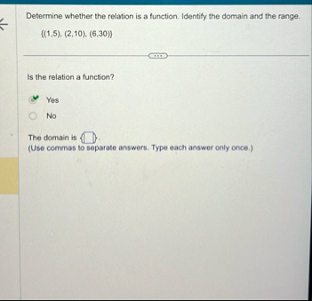 Solved Determine whether the relation is a function. | Chegg.com