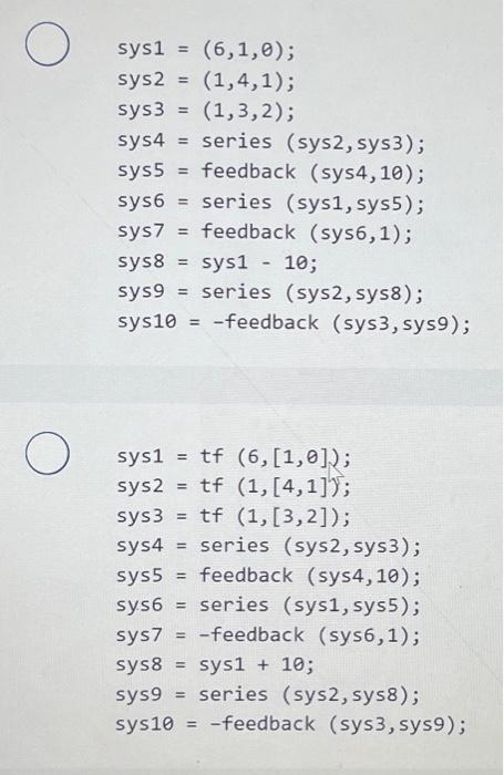Solved Identify the MATLAB script that can be used to obtain | Chegg.com