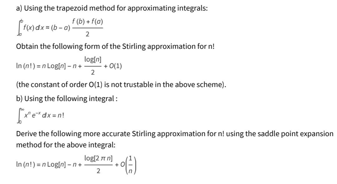Solved a) Using the trapezoid method for approximating | Chegg.com