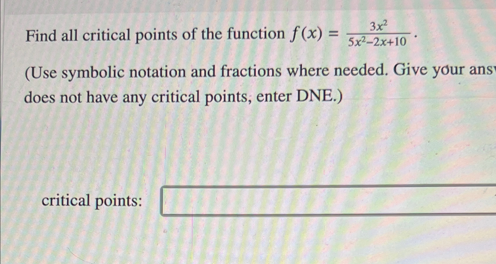 Solved Find all critical points of the function | Chegg.com