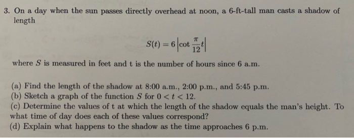 Solved 3. On a day when the sun passes directly overhead at | Chegg.com