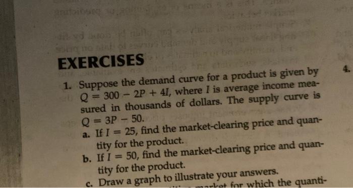 Solved 1. Suppose the demand curve for a product is given by | Chegg.com