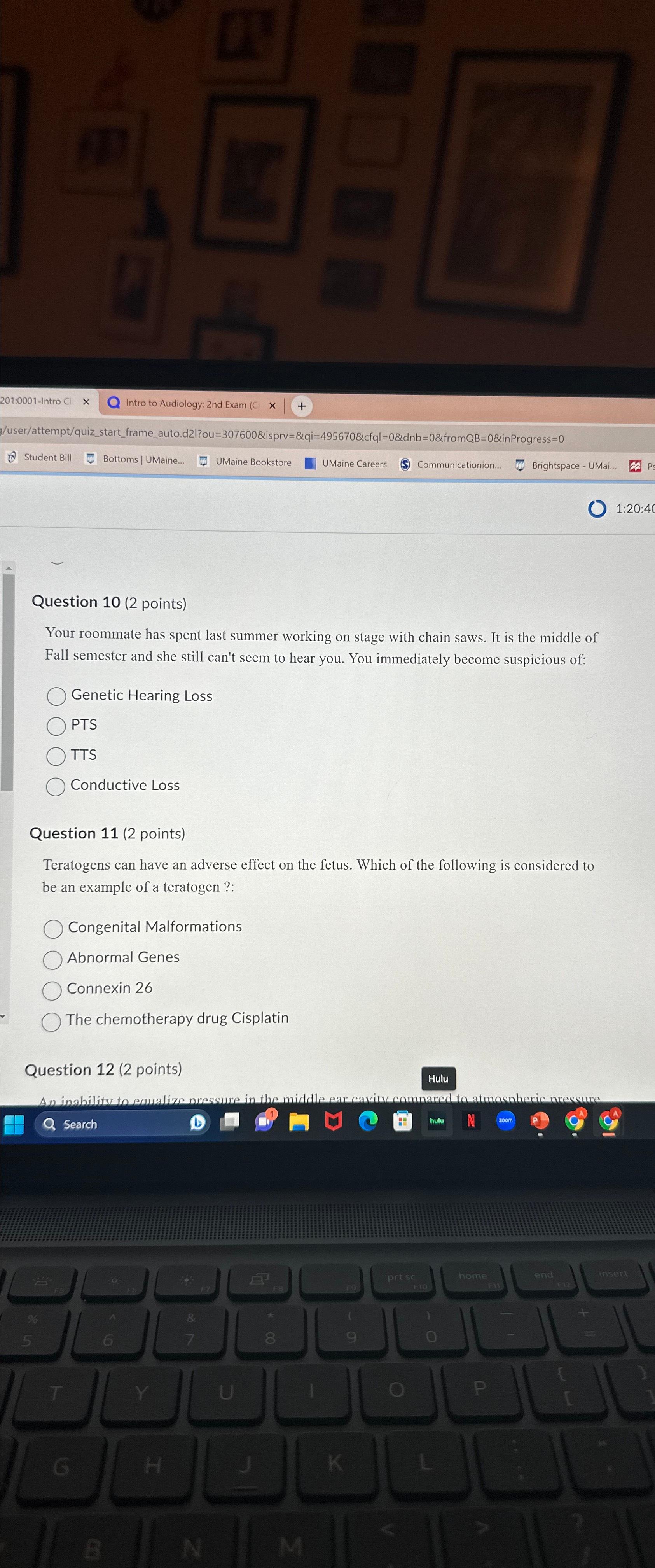Solved Question 10 (2 ﻿points)Your roommate has spent last | Chegg.com