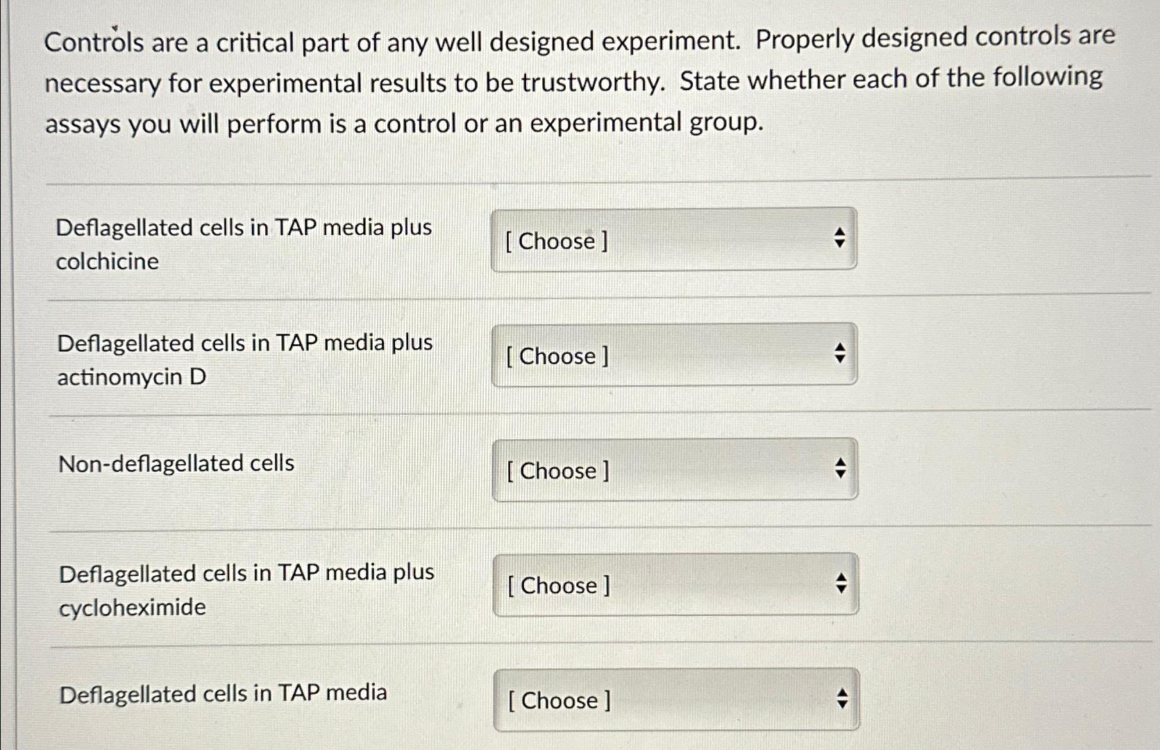 Solved Controls are a critical part of any well designed | Chegg.com