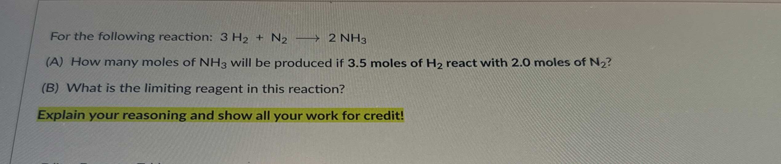 Solved For the following reaction: | Chegg.com
