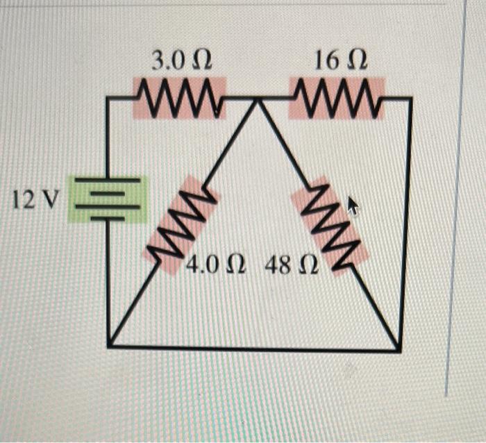 Solved Find the current through and the potential difference | Chegg.com