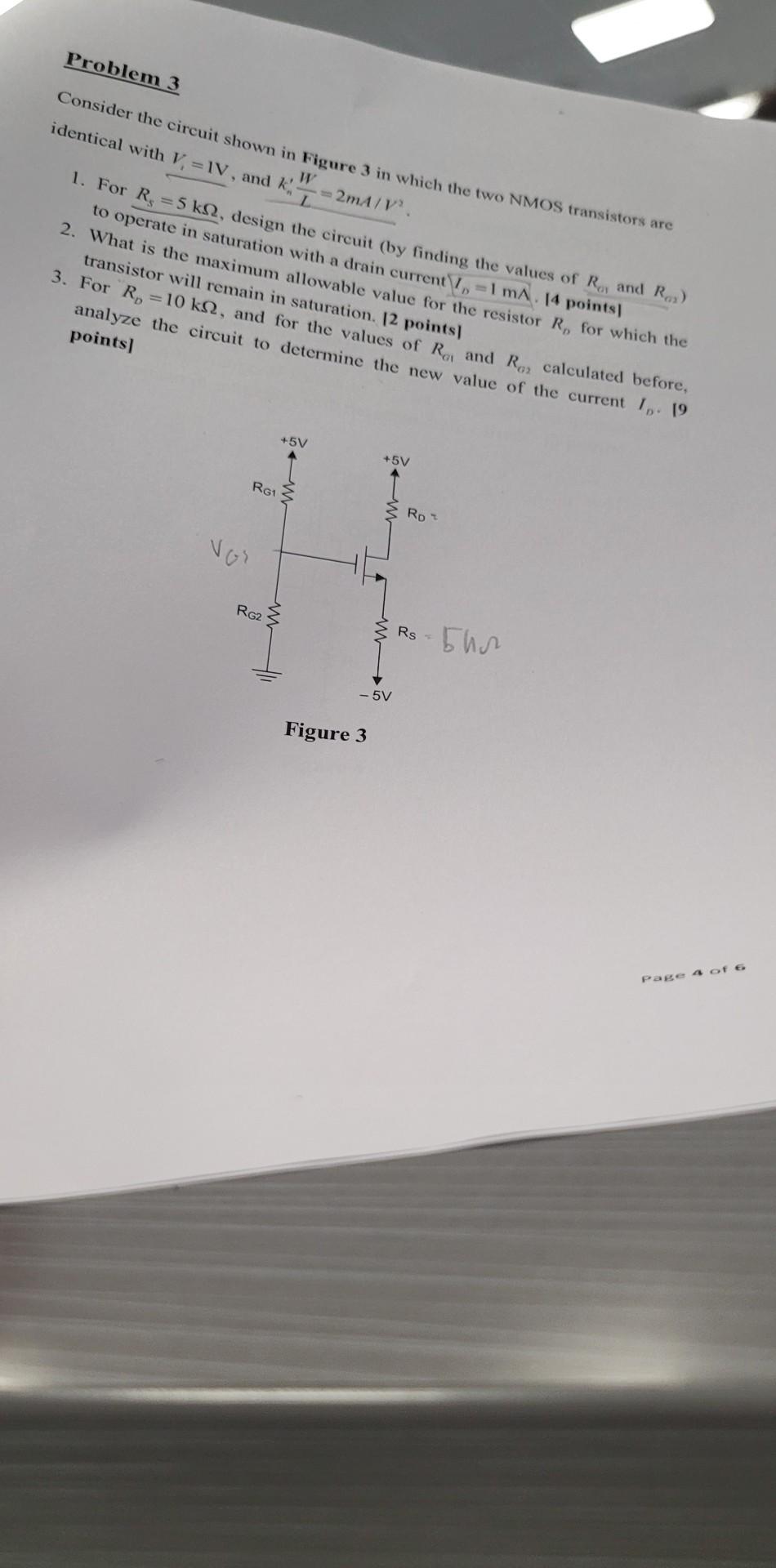 Solved roblem 3 Consider the circuit shown in Figure 3 in | Chegg.com