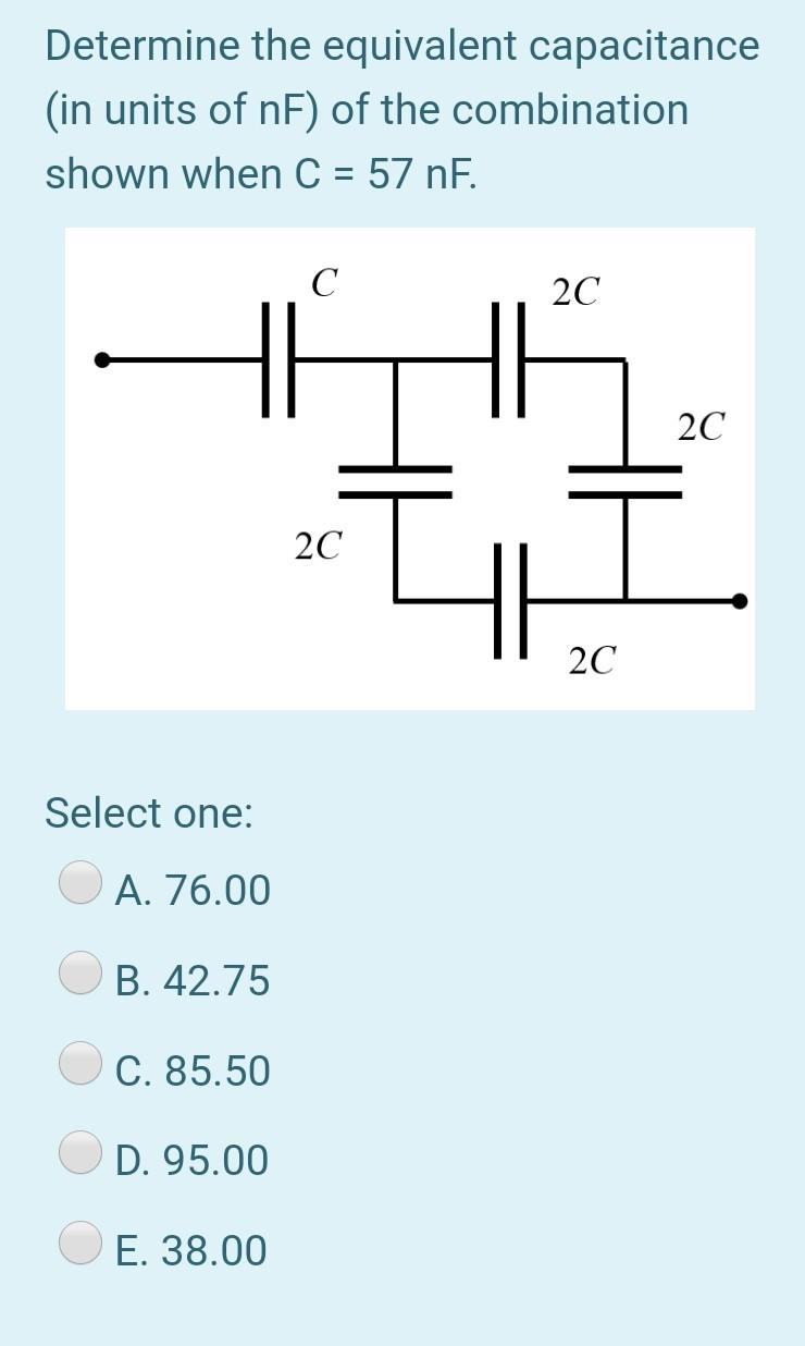 Solved Determine the equivalent capacitance (in units of nF) | Chegg.com