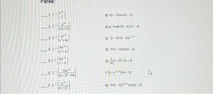Favor de parear paree la columna izquierda con la | Chegg.com