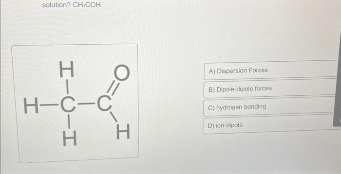 Solved solution? CH3COH | Chegg.com