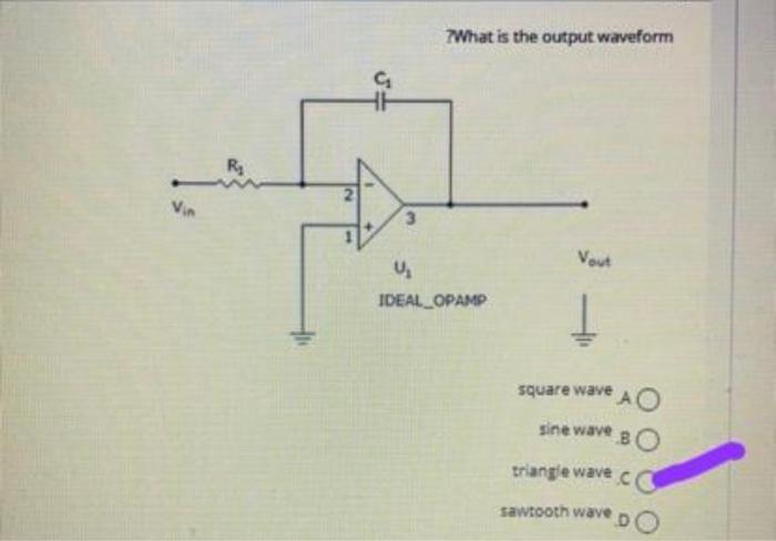 Solved What is the output waveform | Chegg.com
