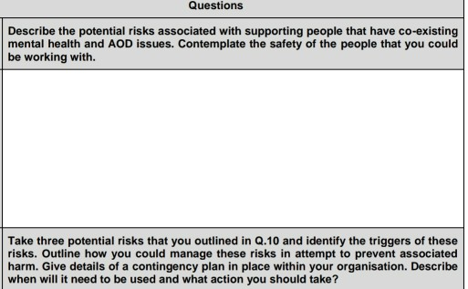 Solved Questions Describe the potential risks associated | Chegg.com