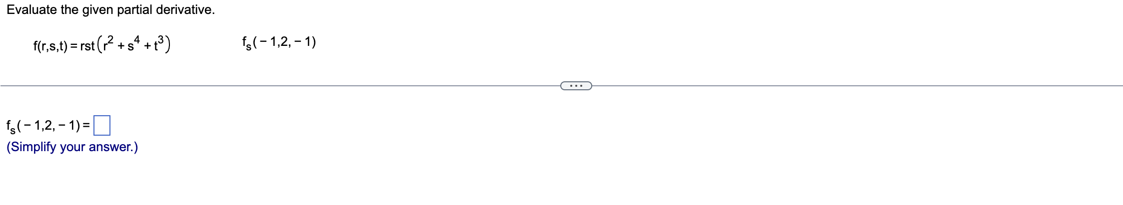 Solved Evaluate the given partial | Chegg.com