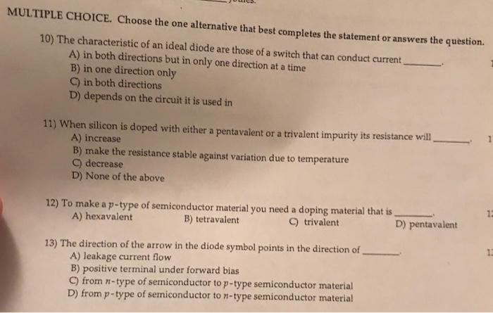Solved JULS. MULTIPLE CHOICE. Choose the one alternative | Chegg.com