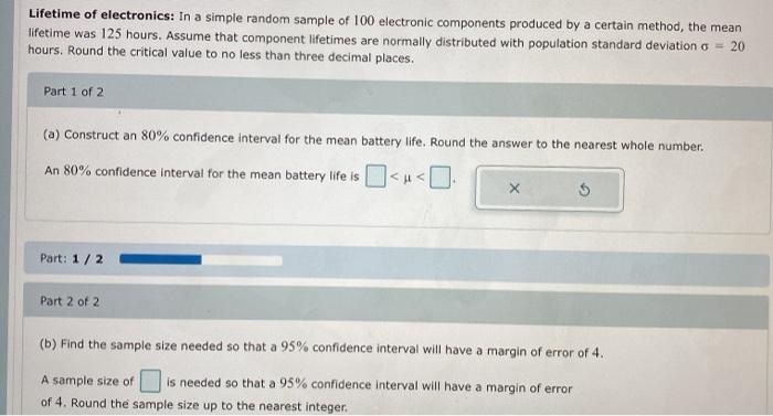 Solved Lifetime of electronics: In a simple random sample of | Chegg.com