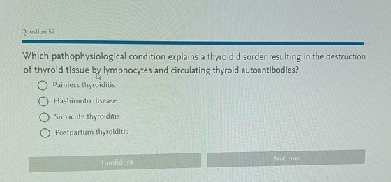 Solved Question 57Which pathophysiological condition | Chegg.com