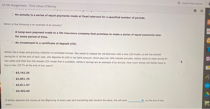 Solved 9. Future value of annuities Which of the following | Chegg.com