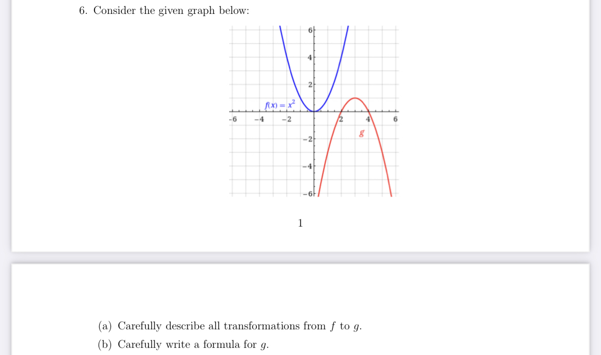 Solved Consider the given graph below:1(a) ﻿Carefully | Chegg.com
