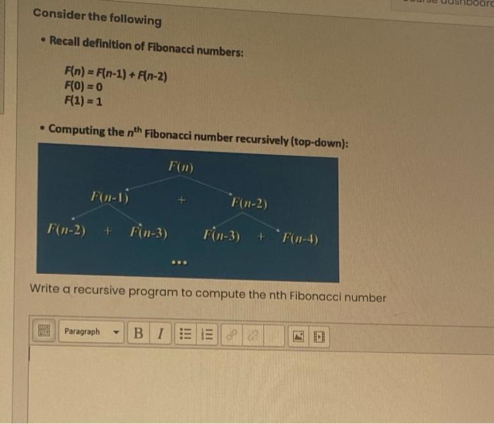Solved Consider the following - Recall definition of | Chegg.com