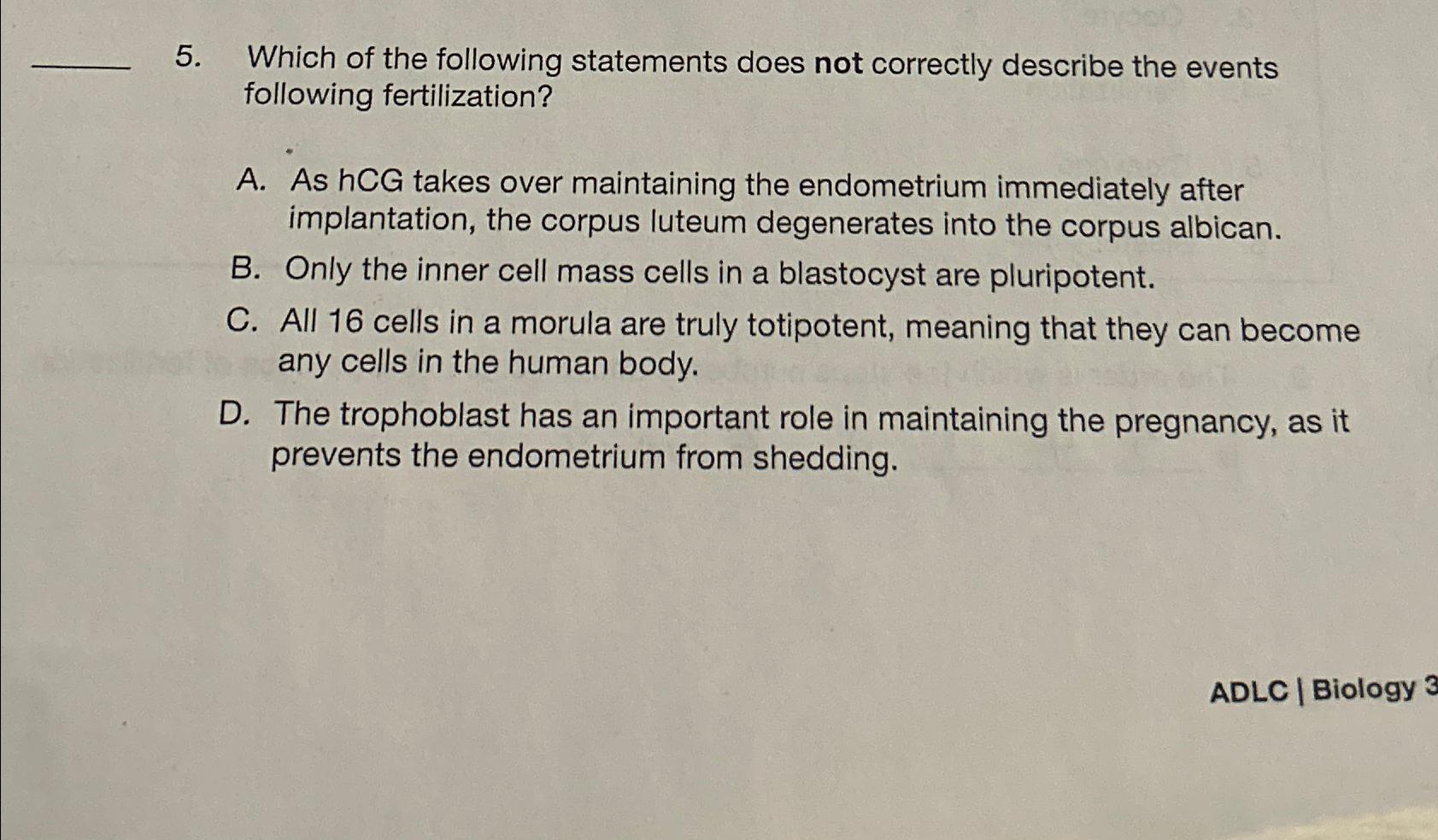 Solved Which of the following statements does not correctly | Chegg.com