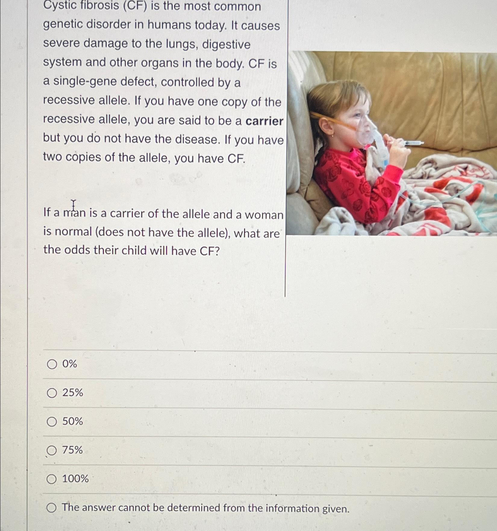 Solved Cystic fibrosis (CF) ﻿is the most common genetic | Chegg.com