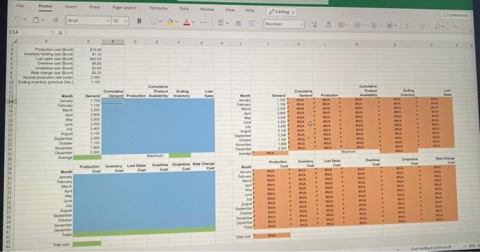 1 Video Excel Online Activity: Aggregate Planning - | Chegg.com