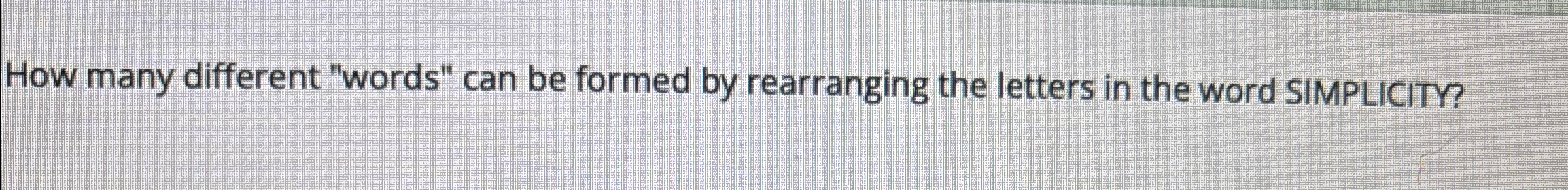 How many different "words" can be formed by | Chegg.com