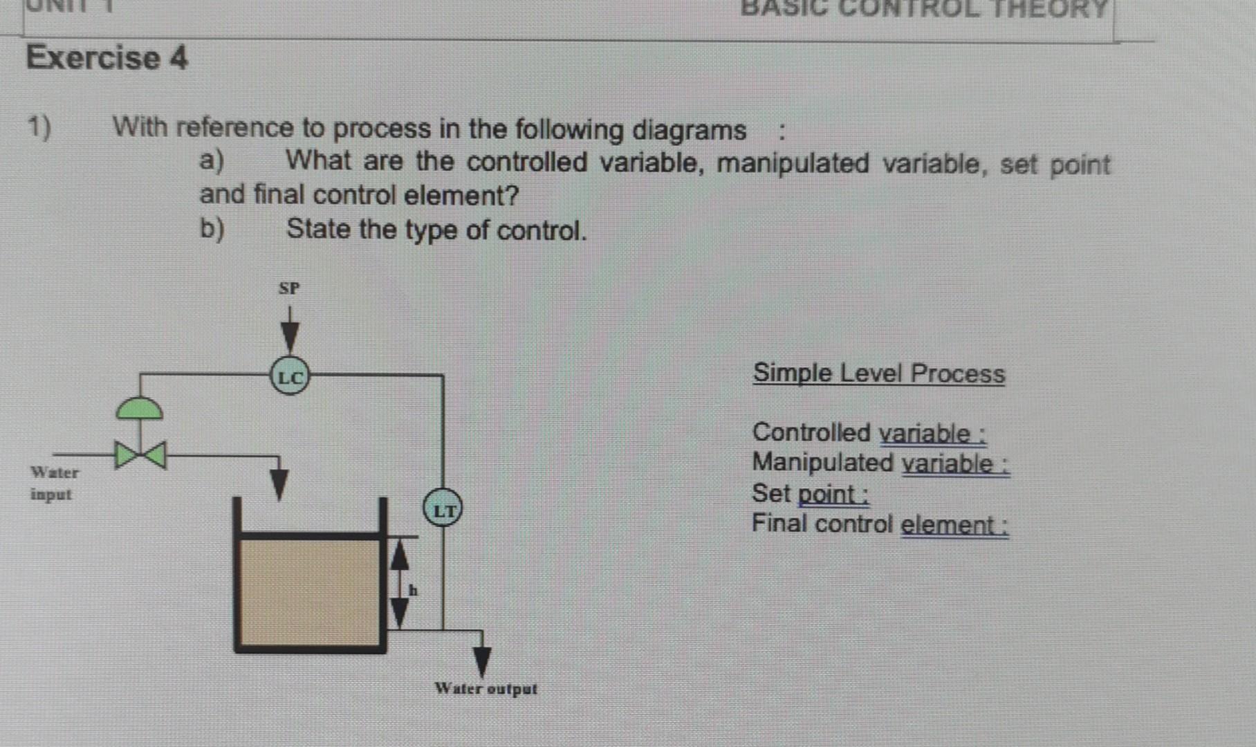 Solved 1) With reference to process in the following | Chegg.com