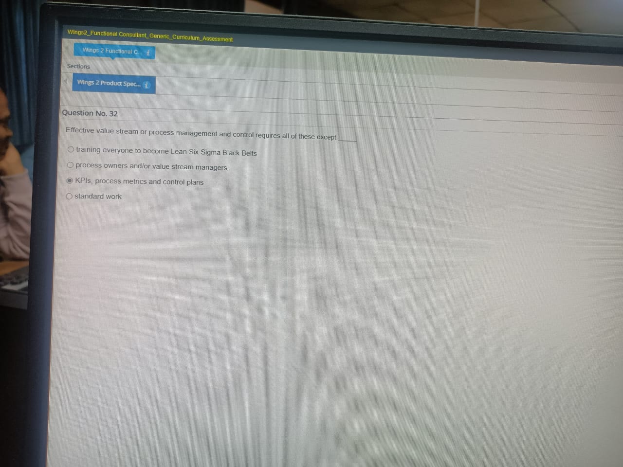 Solved Question No. 32 ﻿Effective value stream or process | Chegg.com