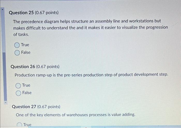Solved The precedence diagram helps structure an assembly | Chegg.com