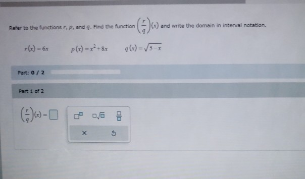 Solved Refer To The Functions R P And G Find The Function 