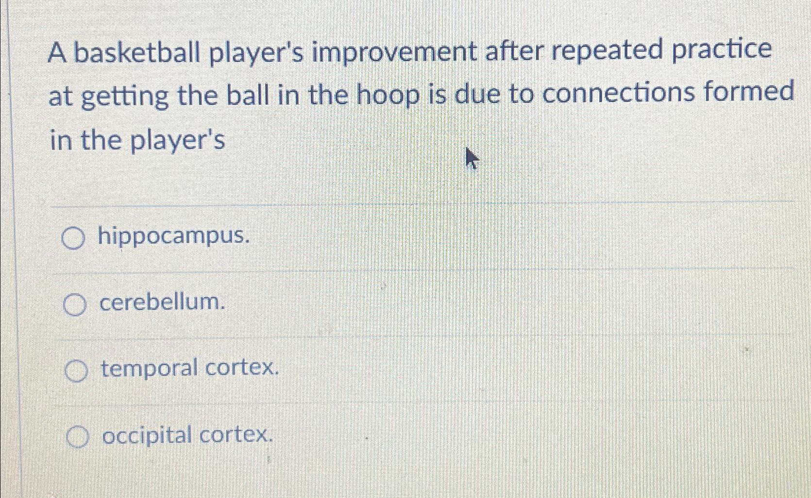 Solved A basketball player's improvement after repeated | Chegg.com