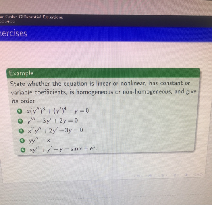 Solved er Order Differential Equations 500.00 kercises | Chegg.com