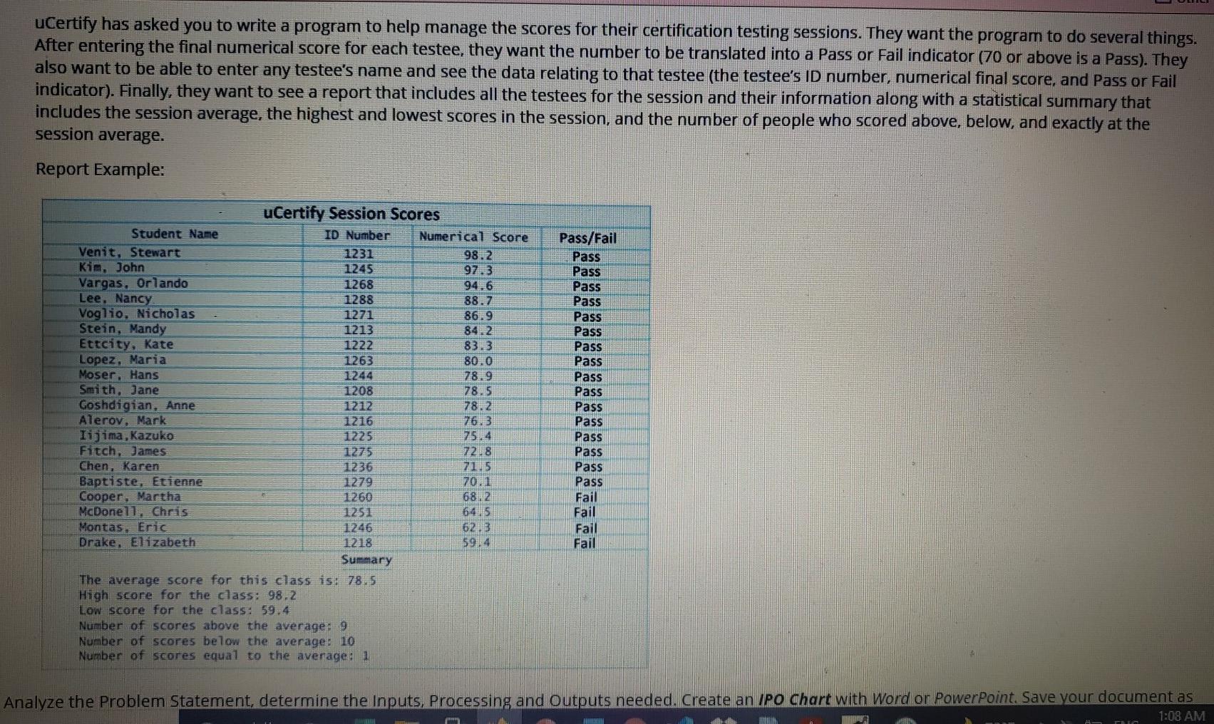 Solved Create IPO Chart, Hierarchy Chart and Pseudocode. | Chegg.com Solved Create IPO Chart, Hierarchy Chart and Pseudocode. | Chegg.com