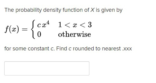Solved The probability density function of X is given by | Chegg.com