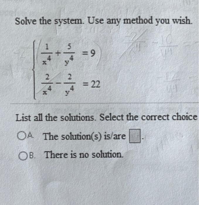 Solved Solve the system. Use any method you wish. 3 + = 9 X | Chegg.com