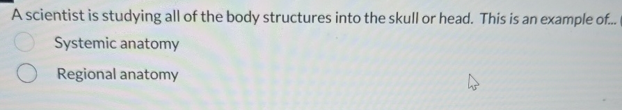 Solved A scientist is studying all of the body structures | Chegg.com