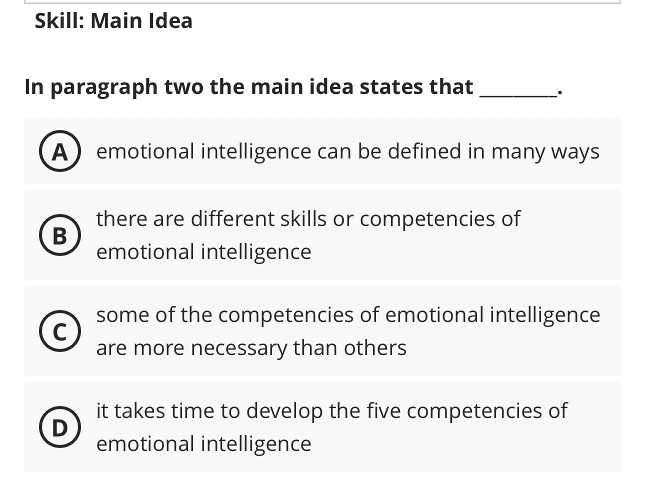 Solved Skill: Main IdeaIn paragraph two the main idea states | Chegg.com