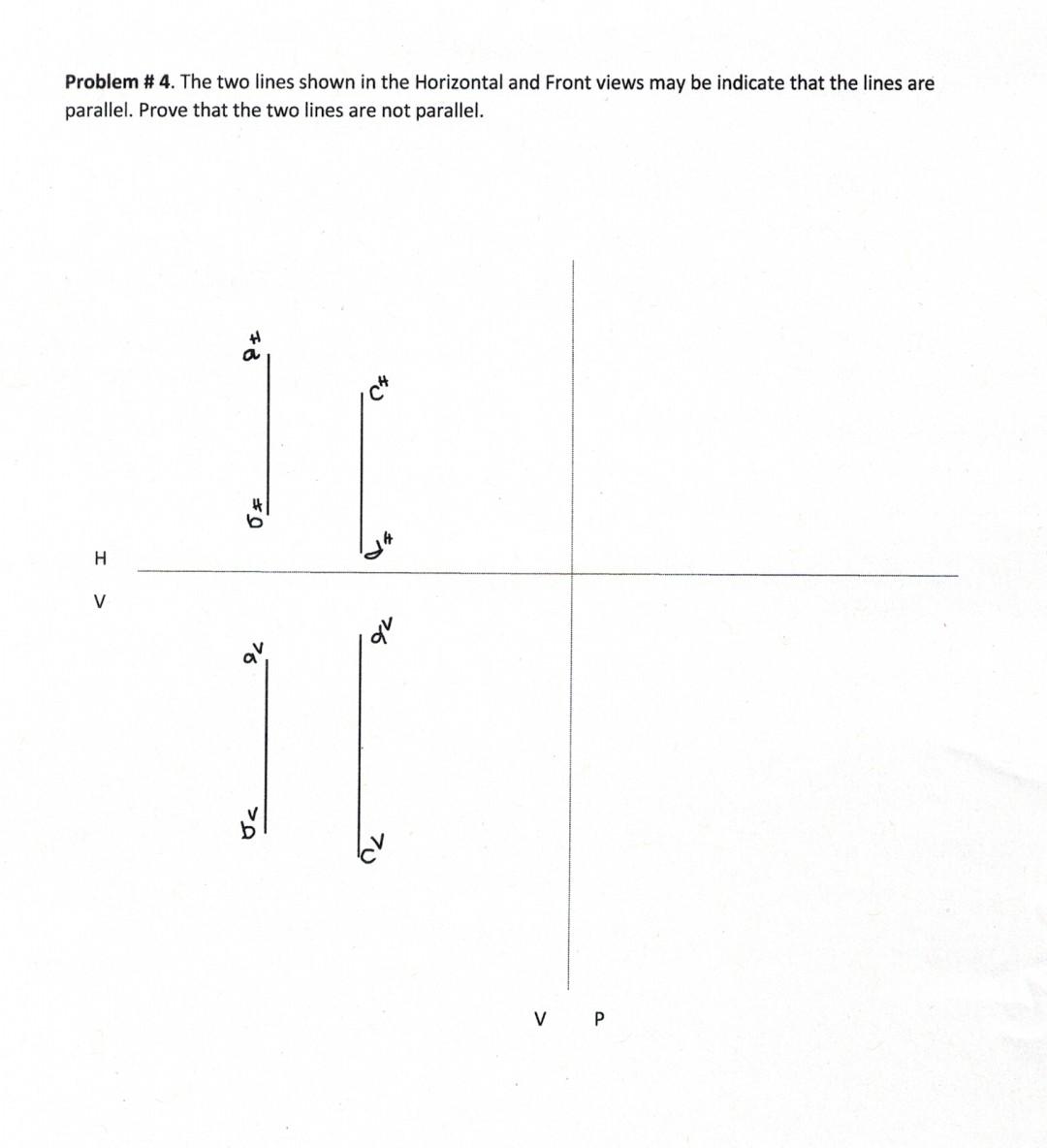 Solved Problem # 4. The two lines shown in the Horizontal | Chegg.com