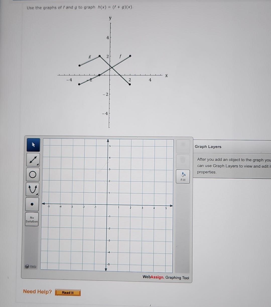 Solved Use the graphs of f and g to graph h(x)=(f+g)(x). | Chegg.com