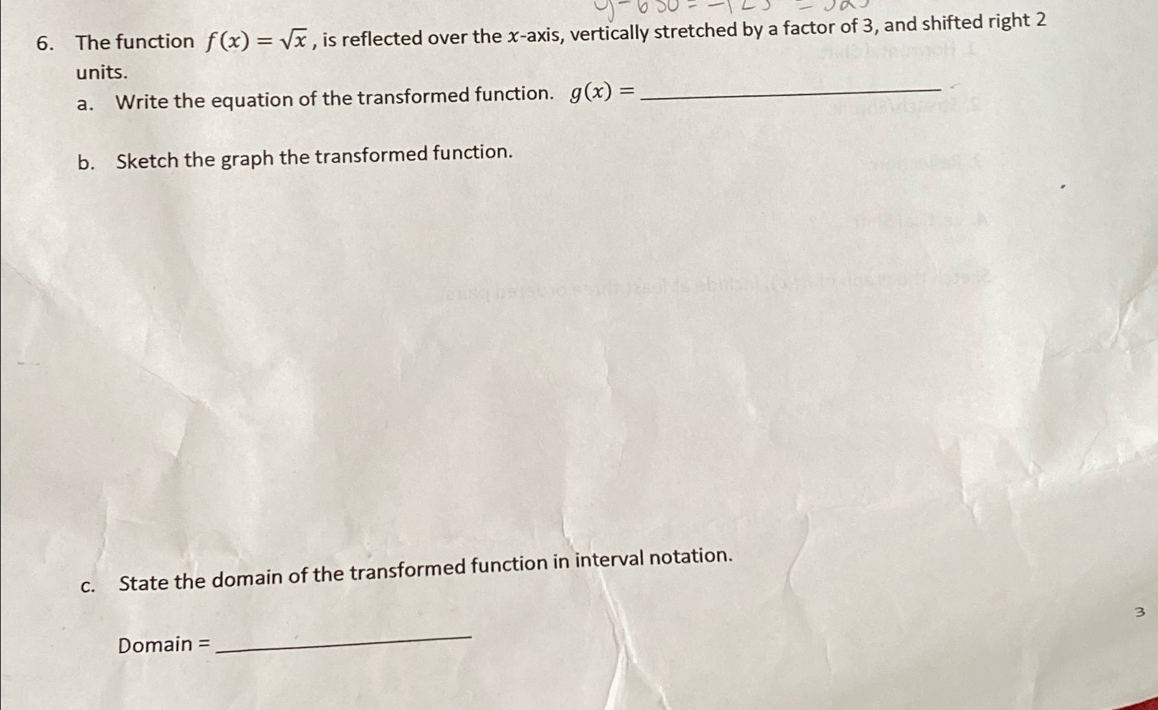 Solved The function f(x)=x2, ﻿is reflected over the x-axis, | Chegg.com