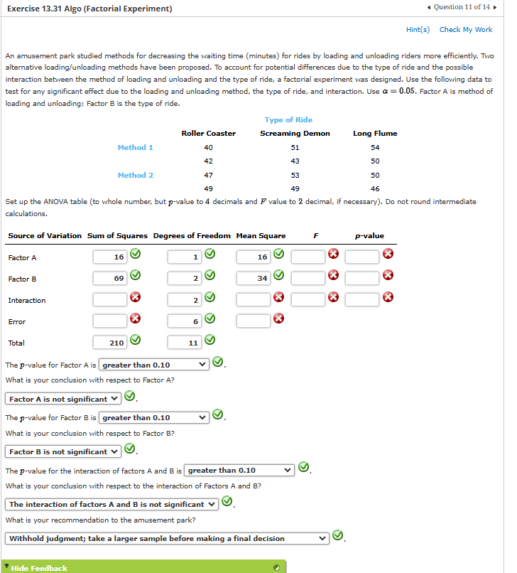 Solved Exercise 13.31 ﻿Algo (Factorial Experiment)An | Chegg.com