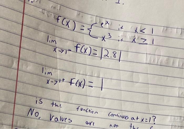 Solved - F(X) = x ³ + x 71 { f(x) = 2.8 lim X-71 lim X-7¹+ | Chegg.com Solved - F(X) = x ³ + x 71 { f(x) = 2.8 lim X-71 lim X-7¹+ | Chegg.com