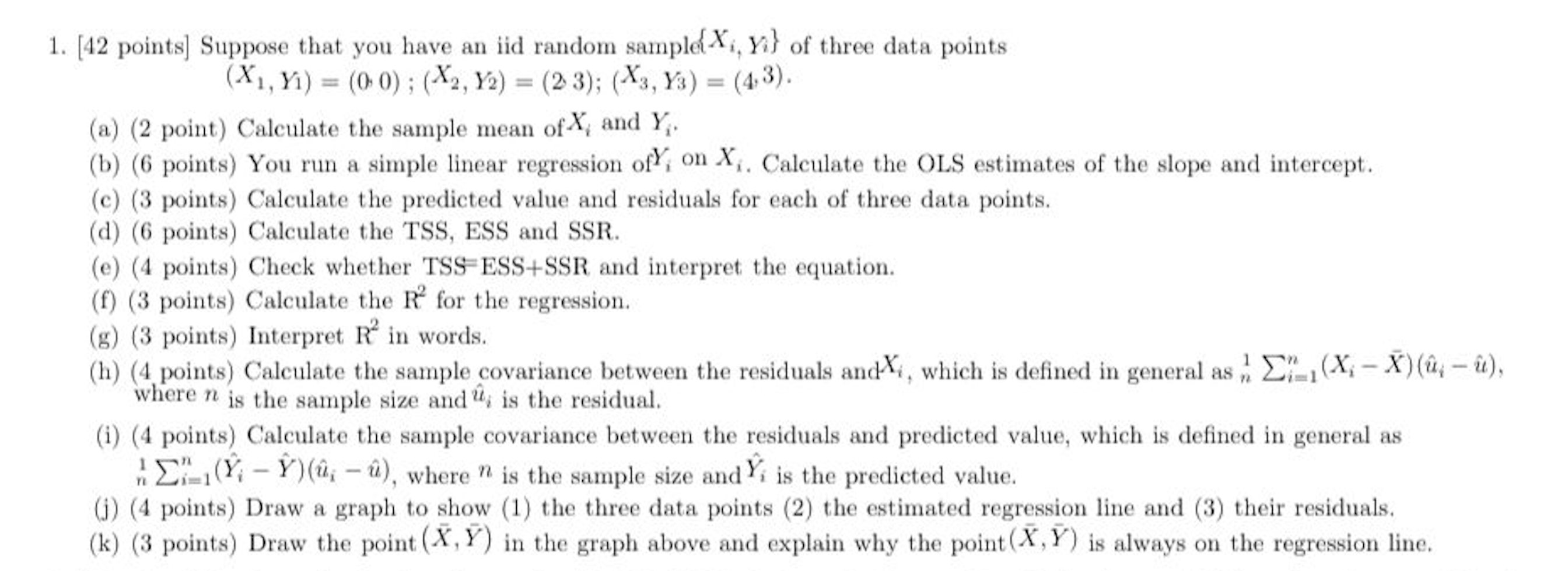 Solved [42 ﻿points] ﻿Suppose that you have an iid random | Chegg.com