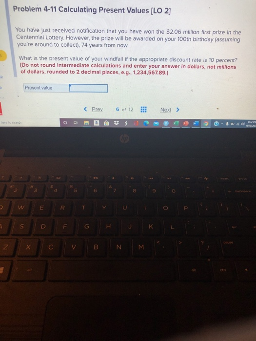 Solved Problem 4-11 Calculating Present Values (LO 2] You | Chegg.com