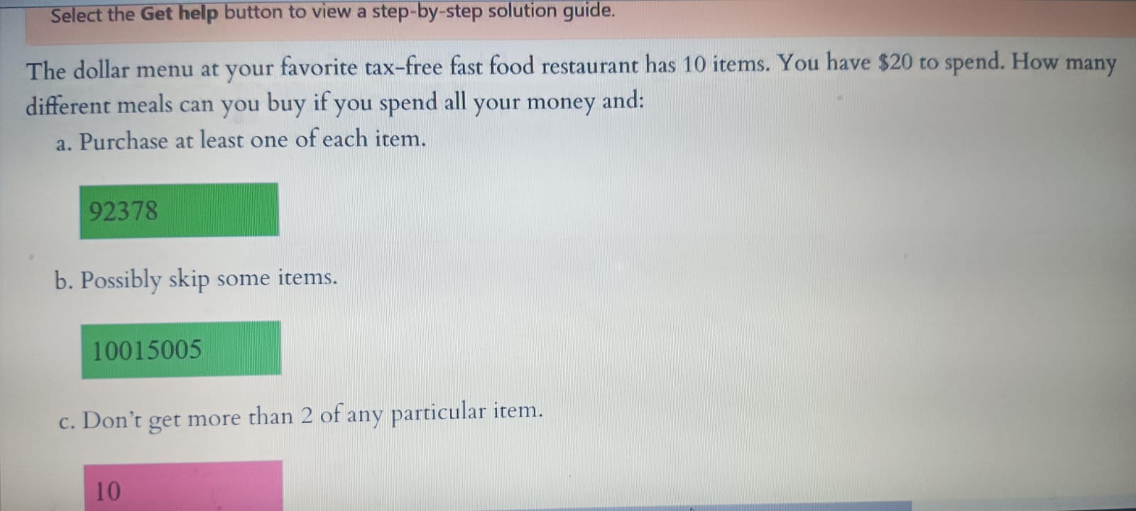 Solved Select the Get help button to view a step-by-step | Chegg.com